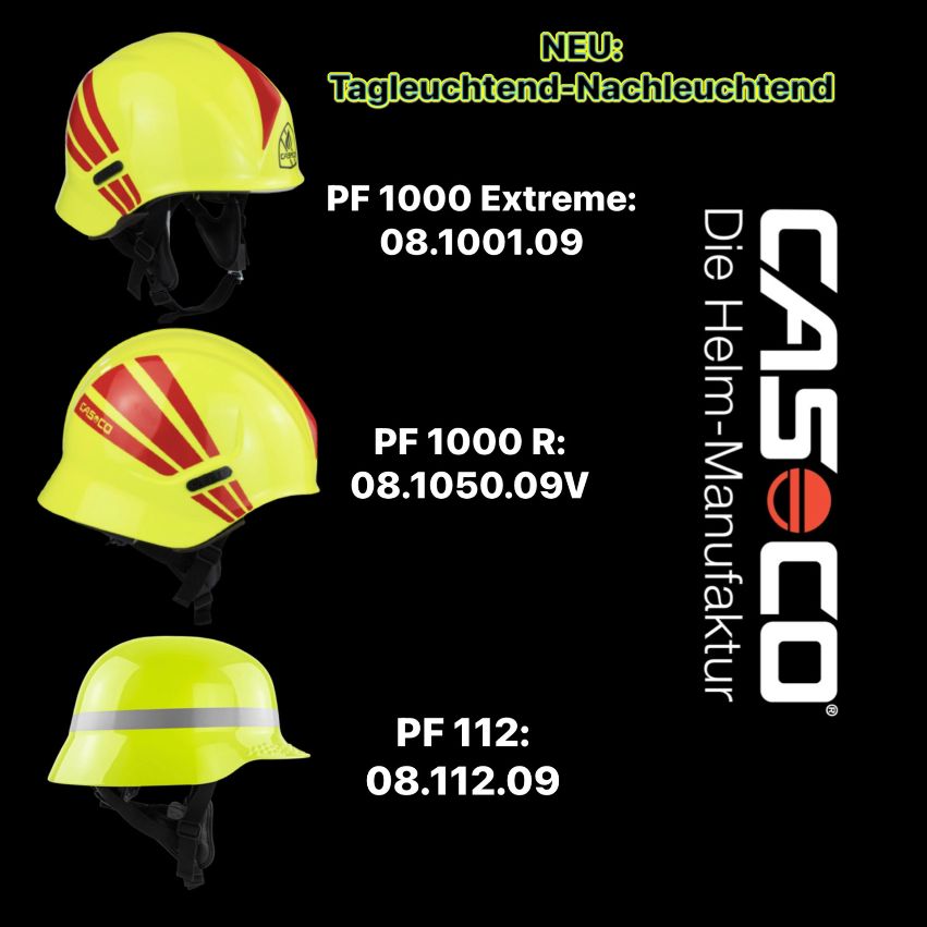 Casco Feuerwehrhelm PF 112 Extreme - jetzt auch in tagleuchtend nachleuchtend lieferbar! - FNW ...